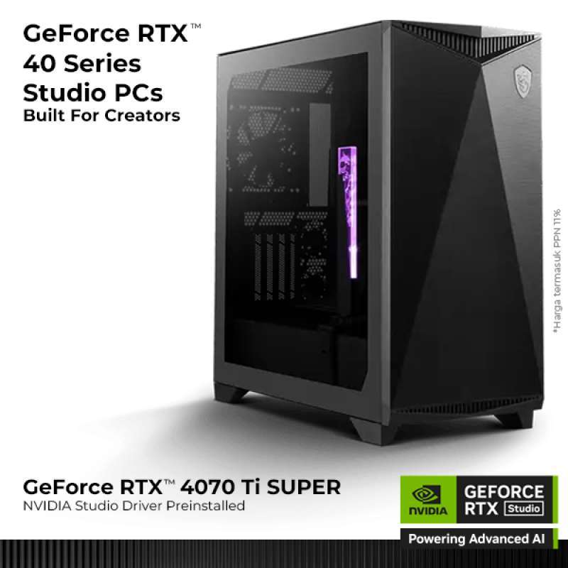 Jual Pc Geforce Rtx Studio Myth Msi Mpg 300 Geforce Rtx 4070 Ti Super ...