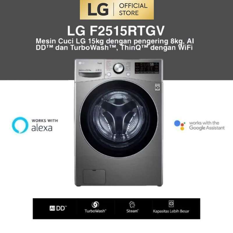 Promo Lg Mesin Cuci Front Load Washer Dryer With Ai Direct Drive™ [15kg/8kg] F2515rtgv Diskon 26 ...