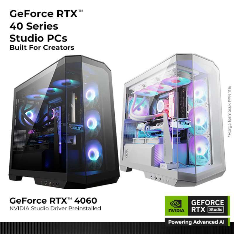 Jual Pc Geforce Rtx Studio Myth Msi Mag Geforce Rtx 4060 - I9 12900kf ...
