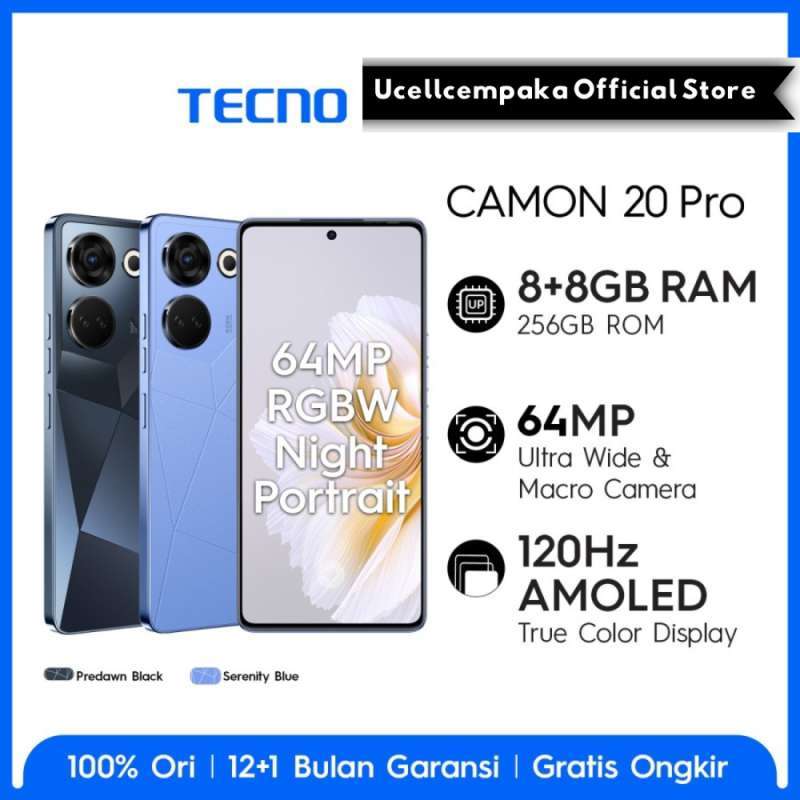 Tecno Camon 20 Pro 5G - Harga dan Spesifikasi Terbaru Juni 2024 | Blibli