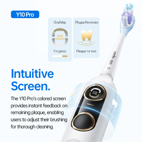 Promo usmile Y10 PRO Sonic Electric Toothbrush Smart Screen Rechargeable for Beginners Sikat ...