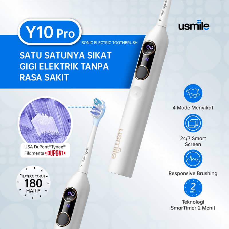 Review uSmile Y10 Pro, Sikat Gigi Elektrik dengan Layar Cerdas 24/7