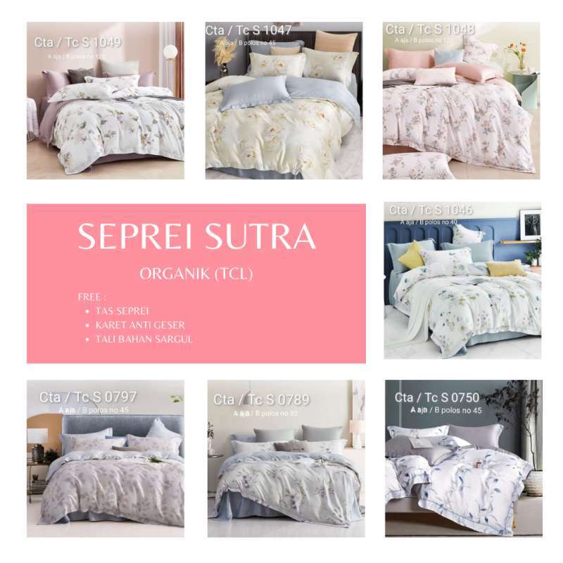 Jual (free Karet Anti Geser) Seprei Tencel 60s 95 Super Cantik Dan ...
