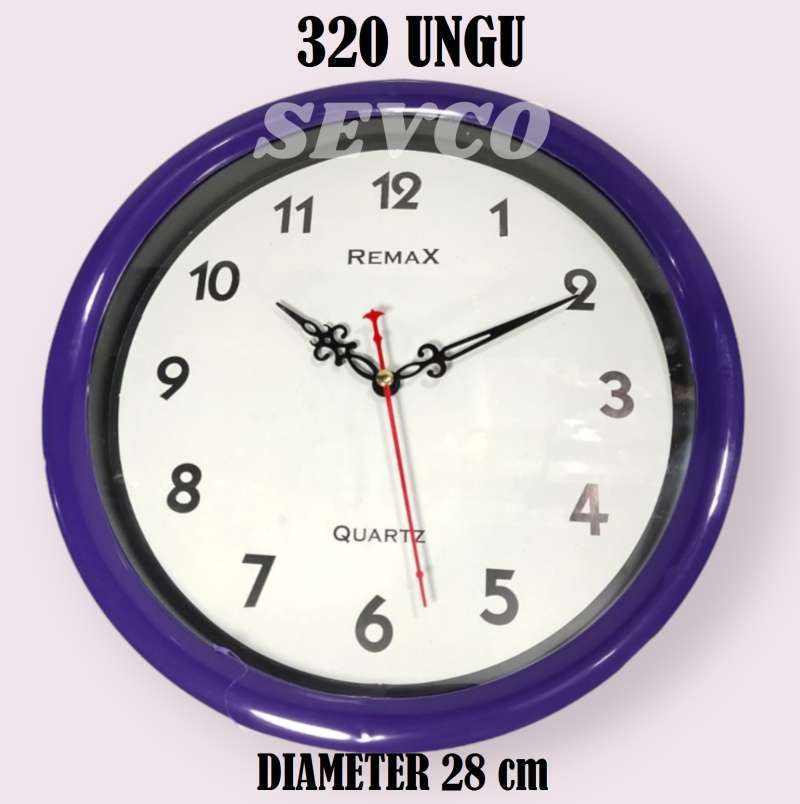 Jual Remax Jam Dinding Bulat Quartz 320, 310 Sedang / Jam Dinding Polos ...
