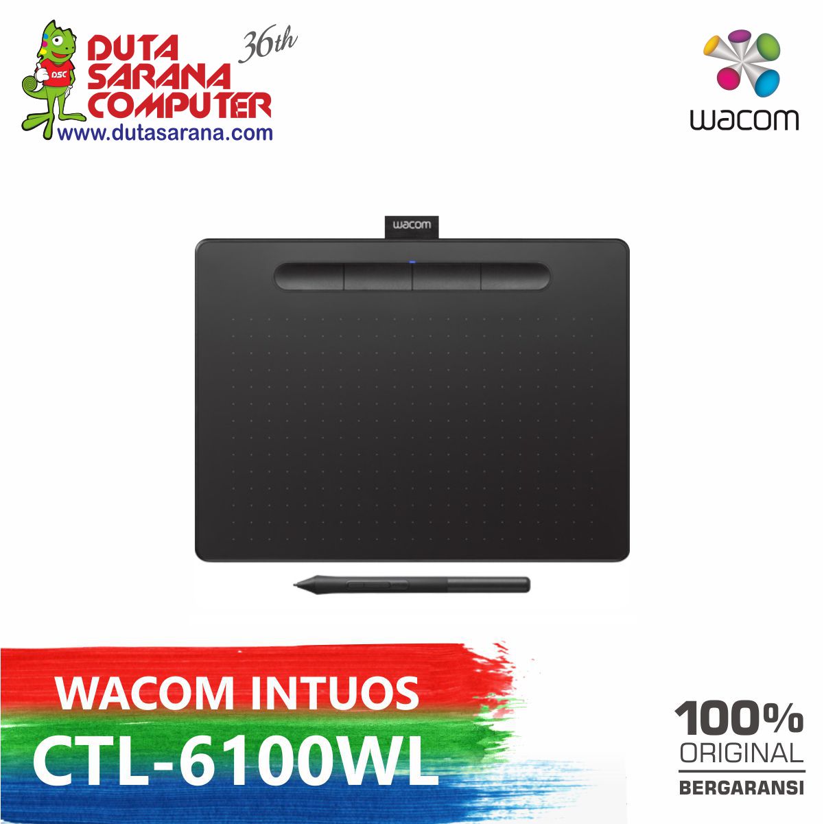Jual Wacom CTL-6100WL CTL 6100WL CTL6100WL Intuos Bluetooth Pen Tablet ...