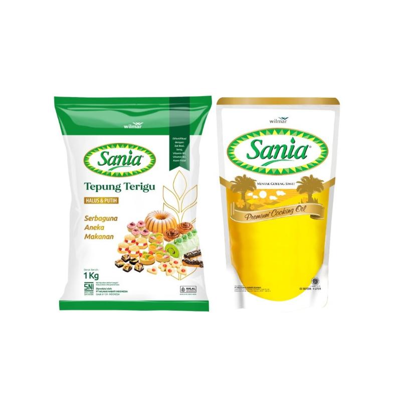 Promo Sania Minyak Goreng [1 L/ Kemasan Pouch] & Sania Tepung Terigu ...