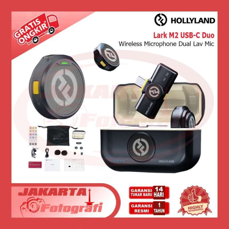 Jual Hollyland Lark M2 USB-C Duo Wireless Microphone Dual Lav Mic Resmi ...