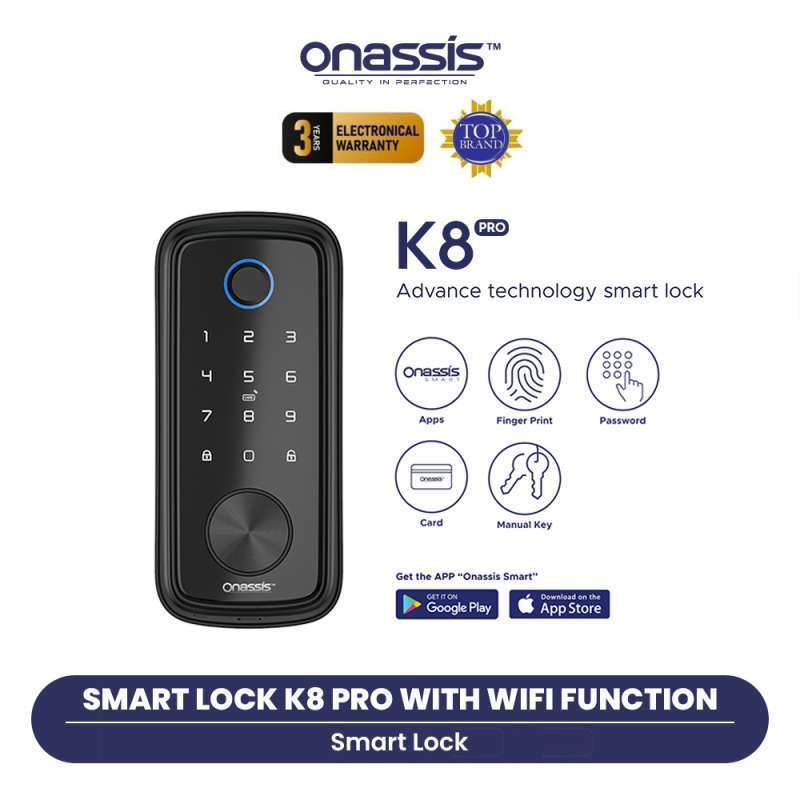 Promo Onassis Smart Lock K8 Pro With Wifi Function Diskon 44% Di Seller ...