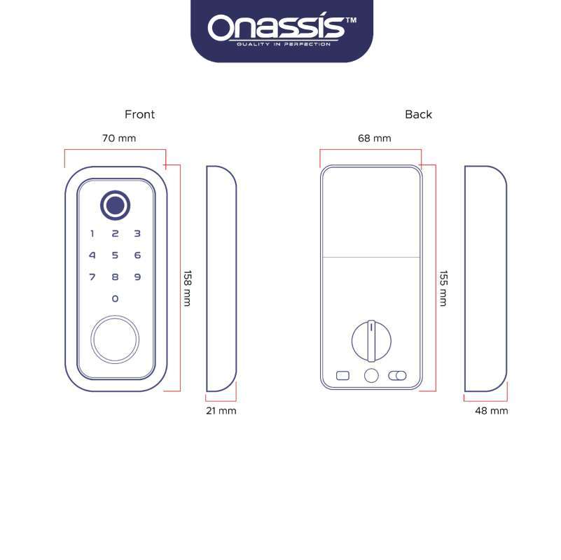 Promo Onassis Smart Lock K8 Pro With Wifi Function Diskon 44% Di Seller ...