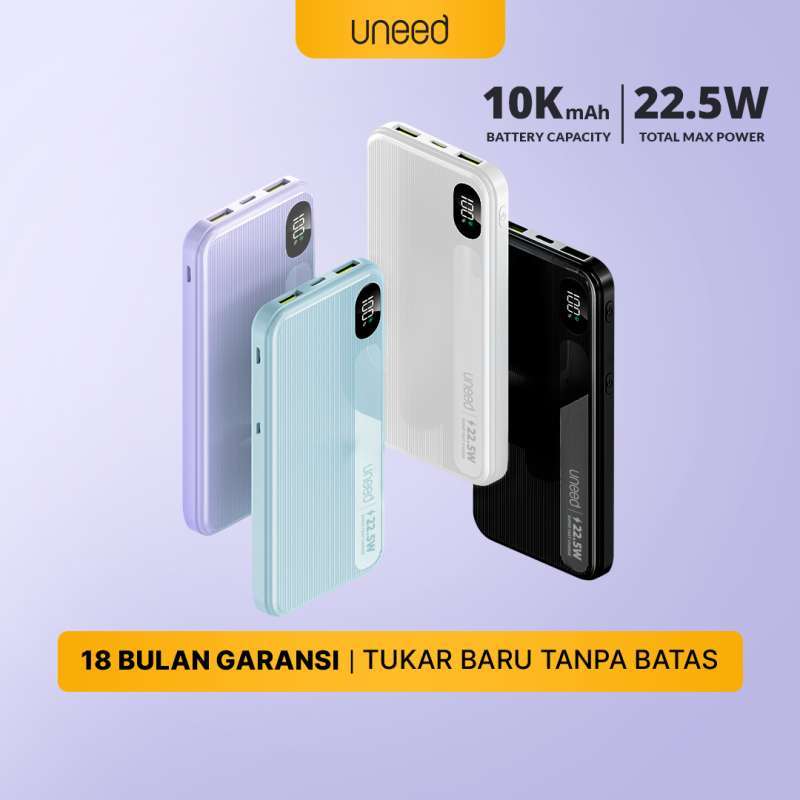 Promo Uneed Quickbox F10 Powerbank Transparent Qc Pd 10000mah 22.5w ...