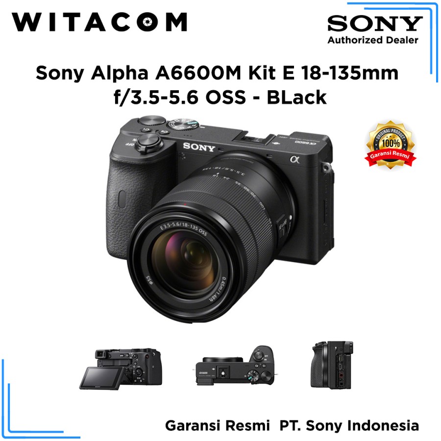 Promo WITACOM - Sony ILCE-6600M / Alpha A6600M / A6600 Kit E 18-135mm f/3.5-5.6 OSS - BLack ...