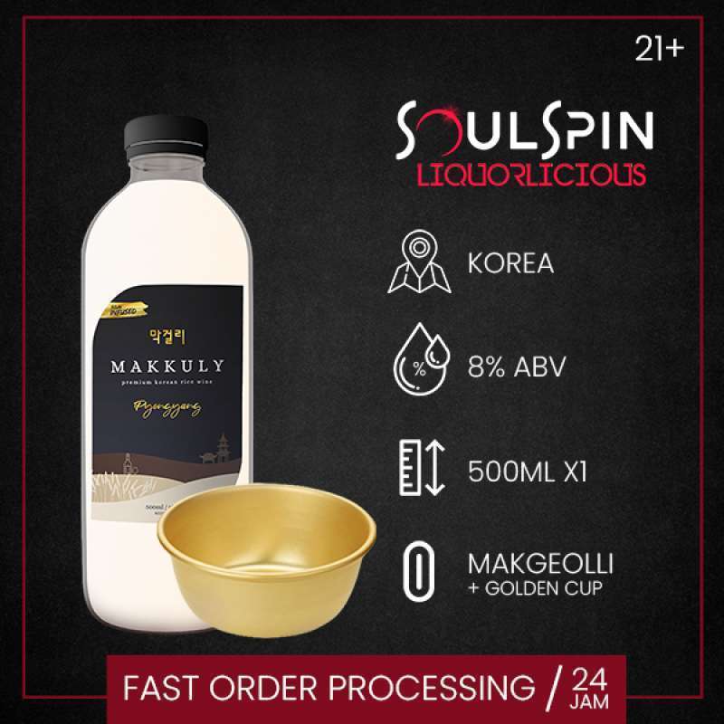 Jual Makkuly Makgeolli Pyongyang Soju Infused 500ml + Golden Cup Di ...