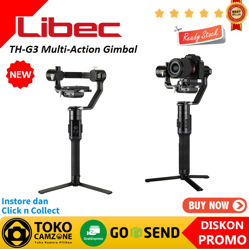 Promo Libec Th-g3 Multi-action Gimbal - Hitam Diskon 1% Di Seller Toko Camzone - Toko Camzone ...