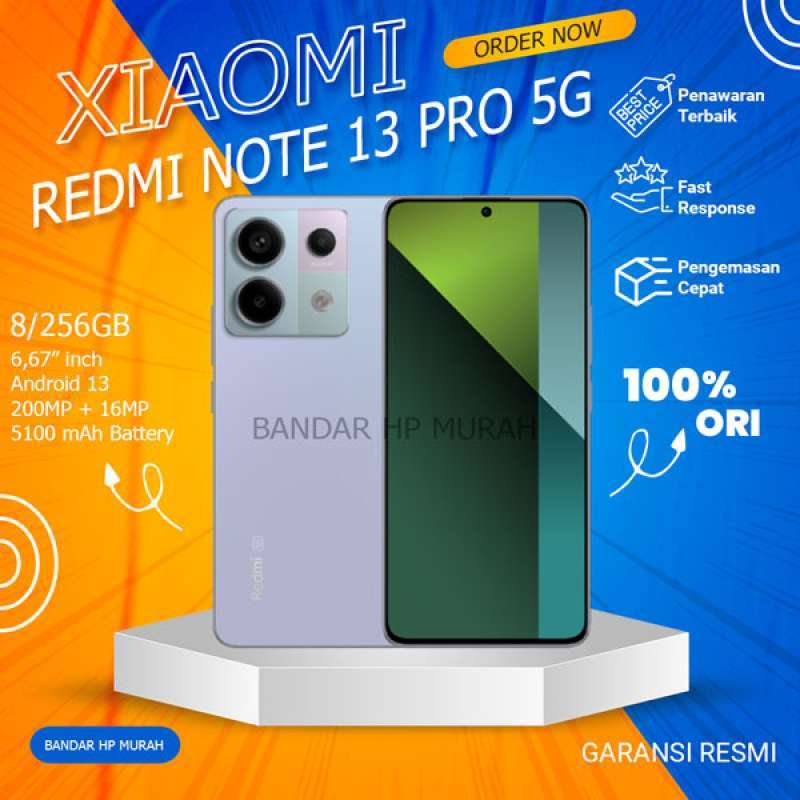 Jual Xiaomi Redmi Note 13 Pro 5g 8/256gb Nfc Layar Amoled Kamera 200mp Snapdragon 7s Gen 2 ...
