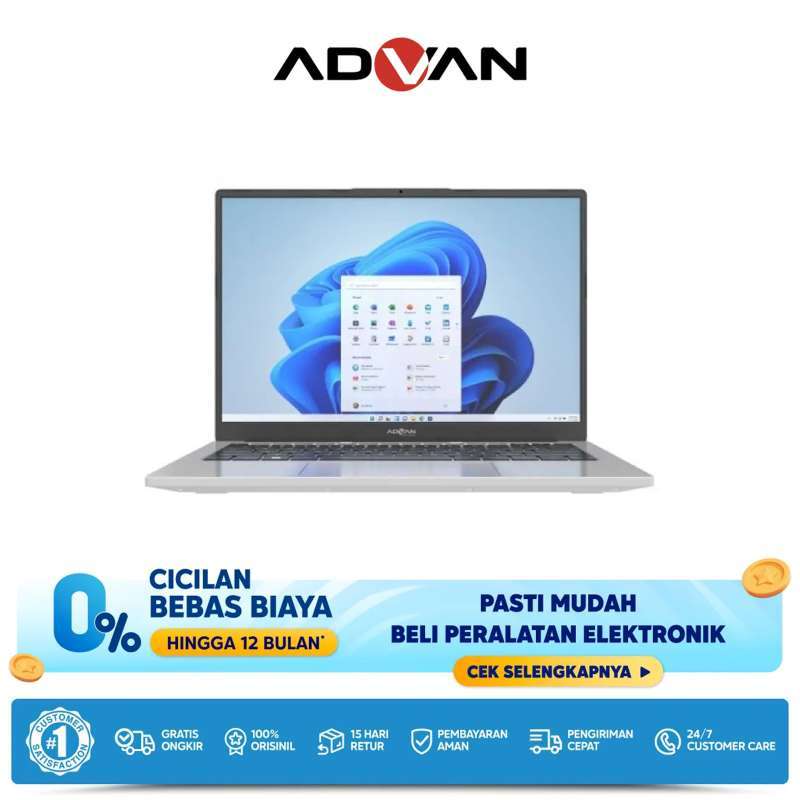 Promo Advan Laptop Workplus Amd Ryzen 7 7735hs 16gb 512gb 14'' Fhd Work ...