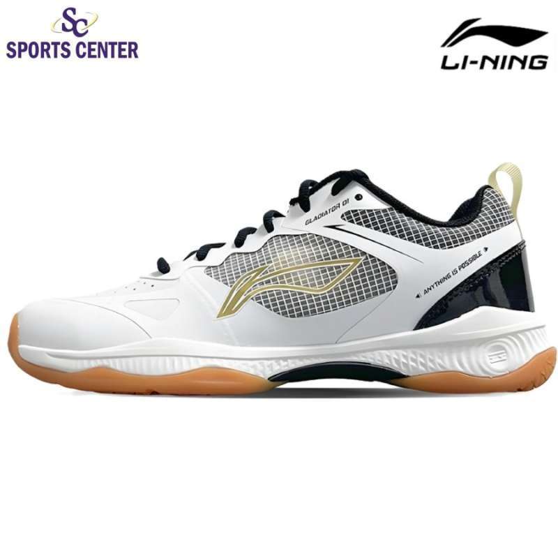 Jual New Sepatu Badminton Lining Gladiator 01 Wide AYZT011-3 White ...