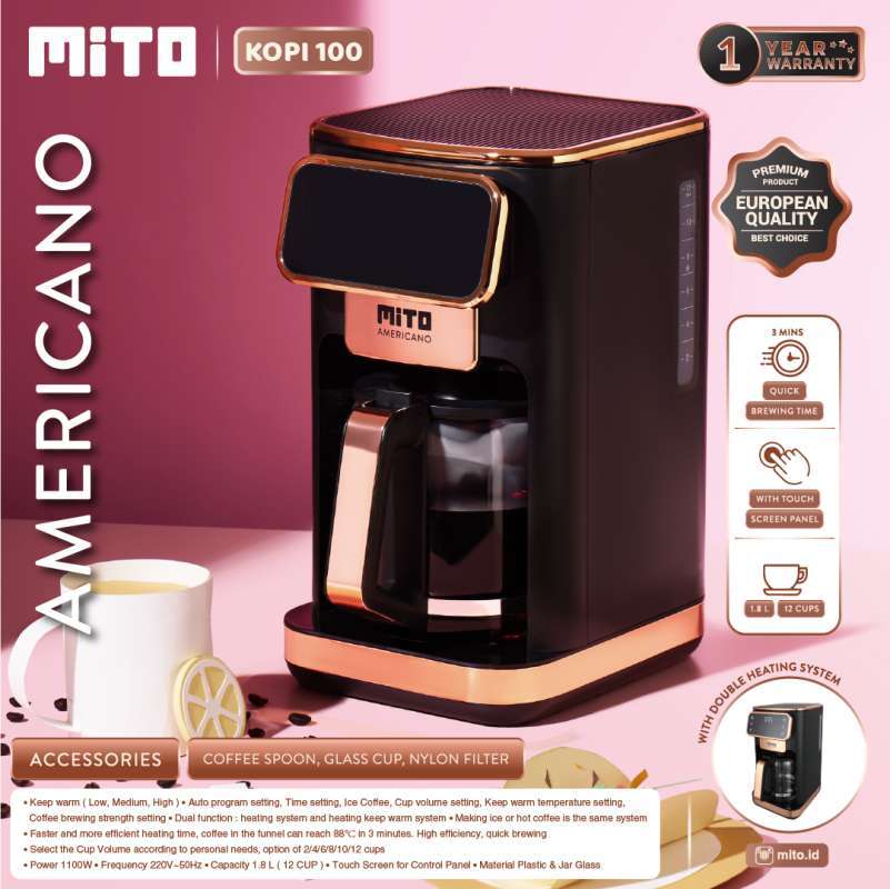 Jual Mito Digital Coffee Maker / Mesin Kopi 1.8l - Double Heating ...