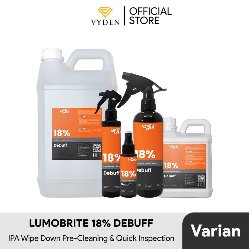 Promo Lumobrite 18% Debuff Wipe Down 5 Liter Eraser Hapus Wax Lama Sisa Kompon Obat Poles ...