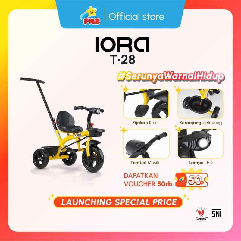 Jual Sepeda Roda Tiga Iora Tricycle T28 – Pmb Toys - Kuning Di Seller ...