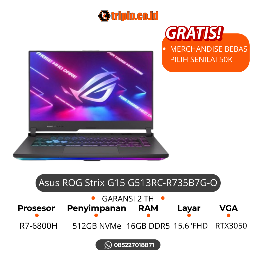 Jual Asus Rog Strix G15 G513rc-r735b7g-o - Eclipse Gray Di Seller ...