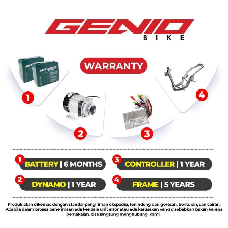 Promo Sepeda Listrik Genio Rubick Ravena Garansi Resmi Diskon 21% Di ...