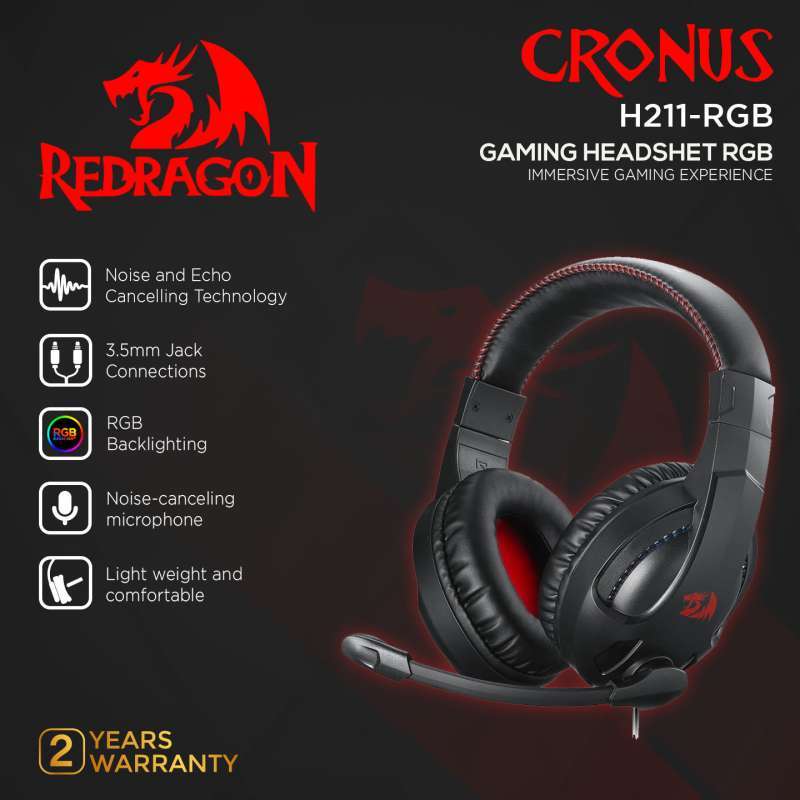Jual Redragon Wired Gaming Headset Rgb Cronus - H211-rgb Di Seller ...