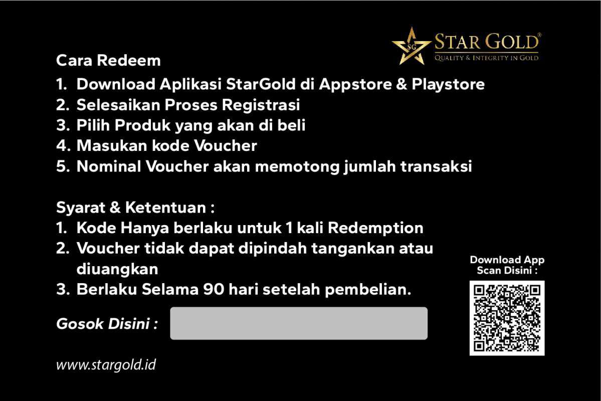 Promo Voucher Emas Stargold Rp 300.000 Diskon 12% Di Seller Stargoldmkb ...