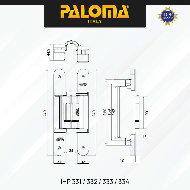 Promo Paloma Engsel Tanam Invisible Concealed Hinge Pintu Jendela Ihp ...