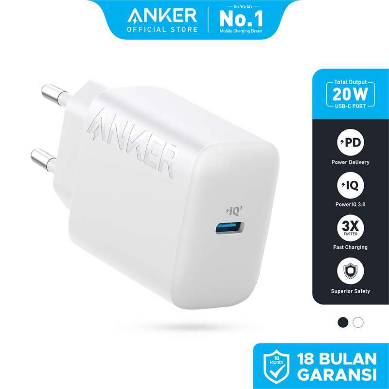 Promo Anker Wall Charger Adaptor Gan USB Type C Lightning Mfi Fast ...