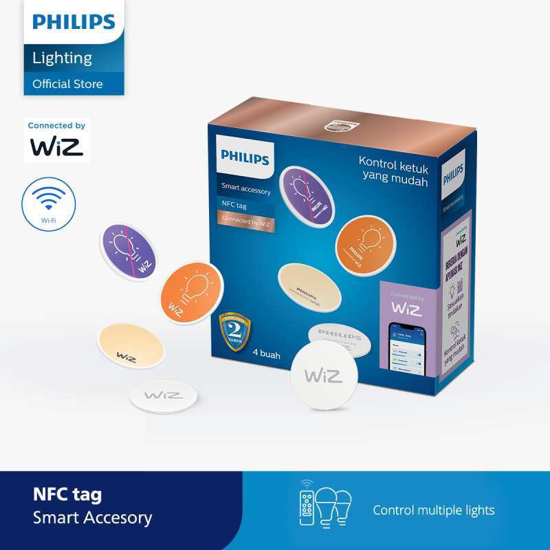 Promo Philips Nfc Tag For Wiz Smart Device Isi 4 Pcs Diskon 19% Di ...