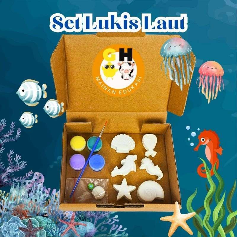 Jual Set Melukis Edisi Khusus Gypsum Patung Lukis Painting Kit Akrilik ...