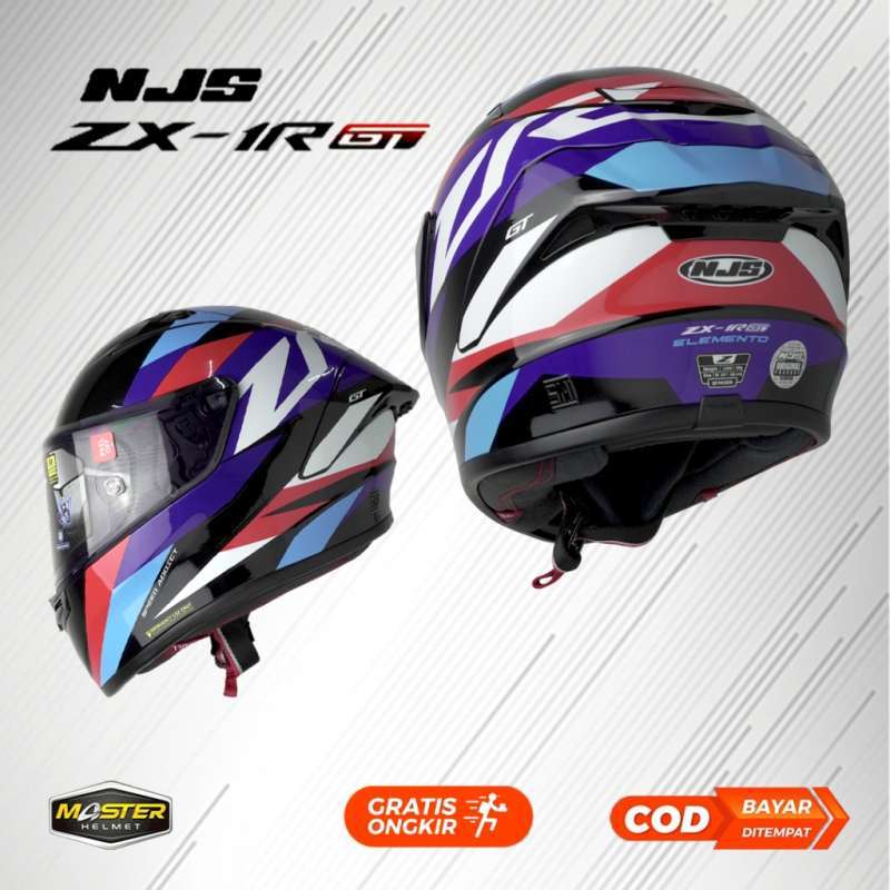 Jual Njs Zx-1r Gt Elemento Full Face Di Seller Master Helmet - Dadap ...