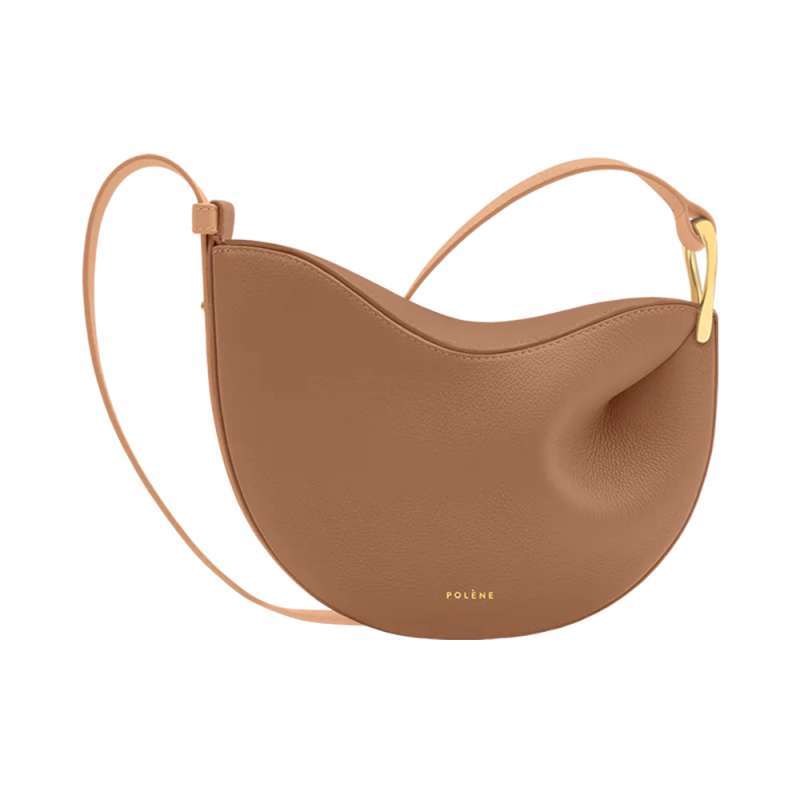 Jual Polene Tonca Crossbody Bag Grained Leather Duo Camel Di Seller ...