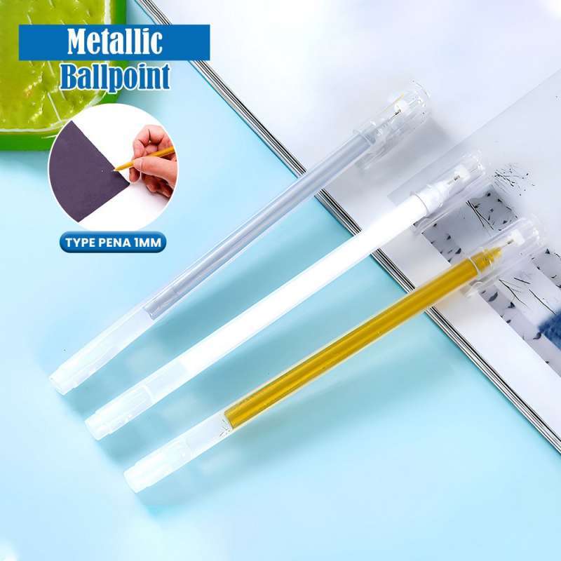 Promo Oem Rb-a85 Pulpen Gel Metalik Gold 1mm / Pulpen Warna Warni Gold ...