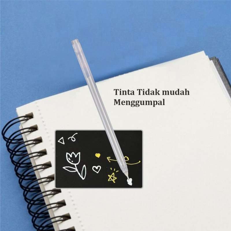 Promo Oem Rb-a85 Pulpen Gel Metalik Gold 1mm / Pulpen Warna Warni Gold ...
