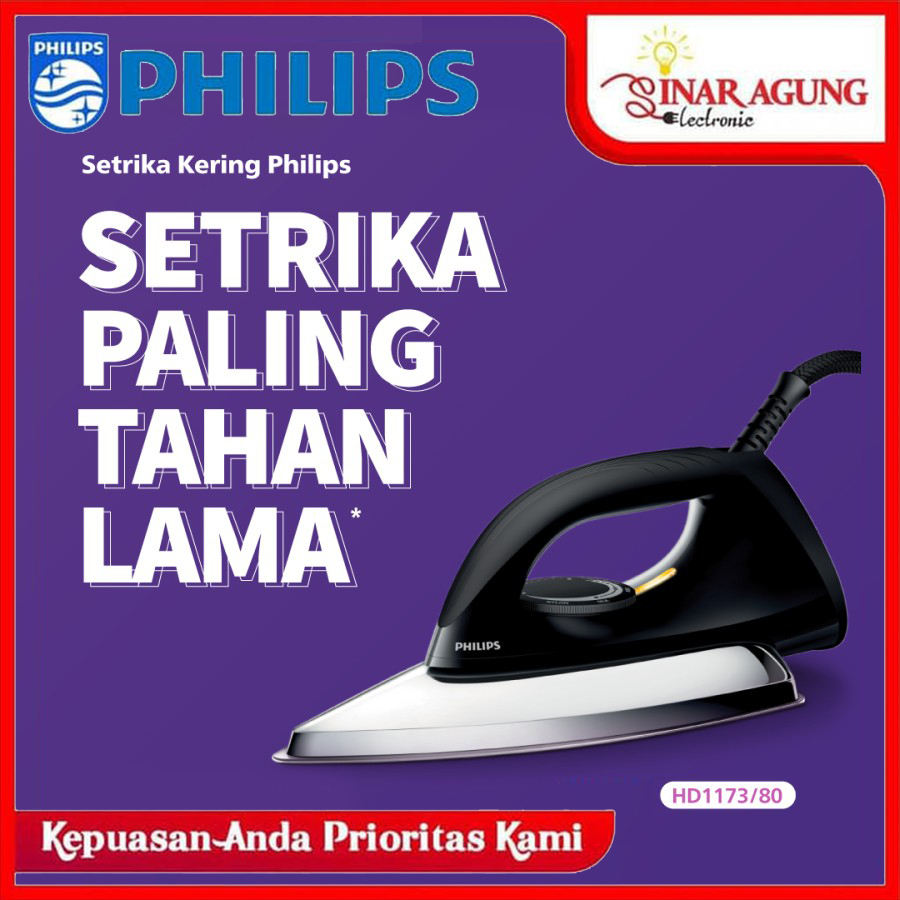 Promo Philips Hd1173 Setrika Listrik - Hitam Dijamin 100% Ori Diskon 13 ...