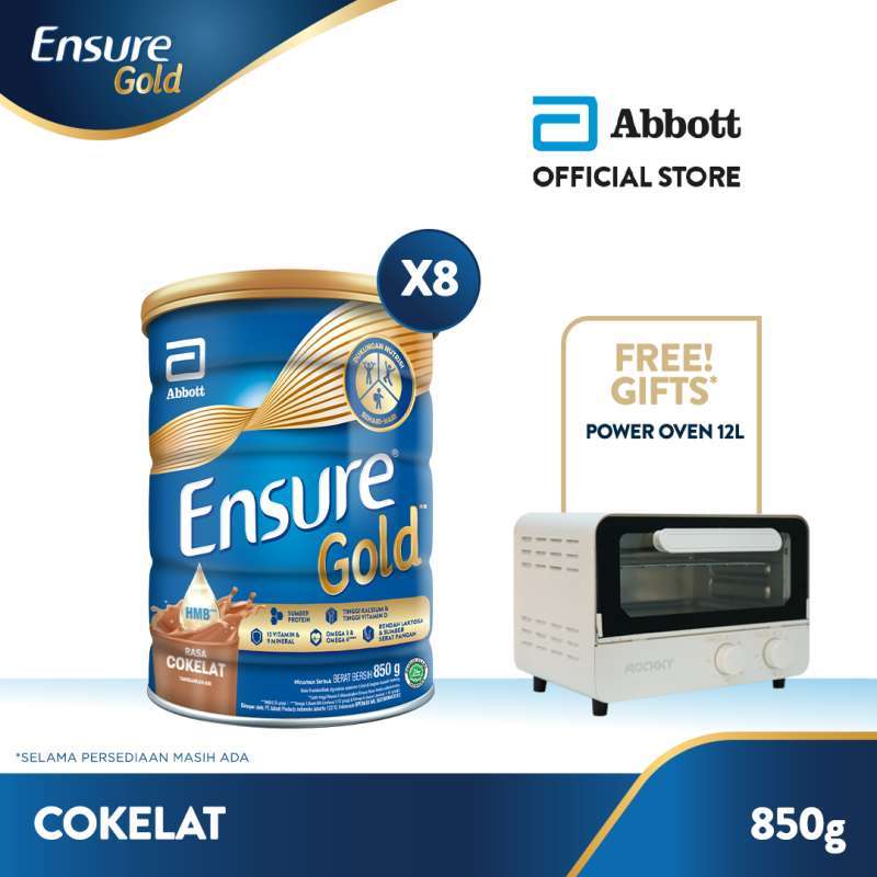 Promo Ensure Gold Hmb Cokelat 850 G - 8 Pcs - Free Gift Diskon 8% Di Seller Abbott Official ...