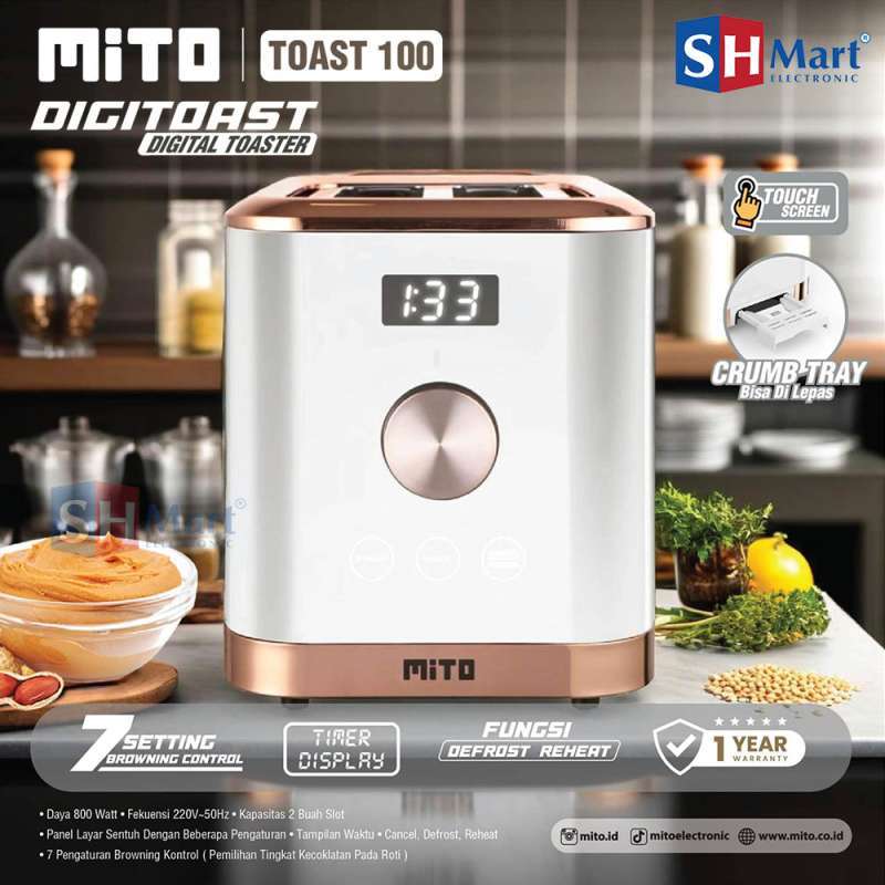 Jual TOASTER MITO TOAST 100 DIGITAL TOASTER PEMANGGANG ROTI LISTRIK ...