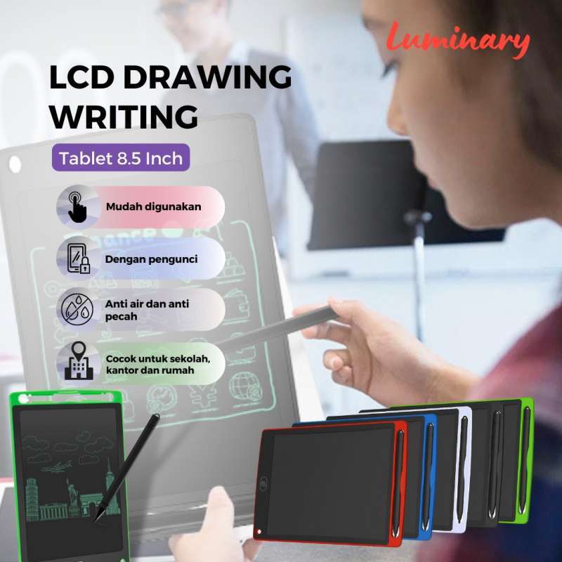 Jual Lcd Drawing Writing Tablet 8.5 Inch Mainan Papan Tulis Bisa Hapus ...