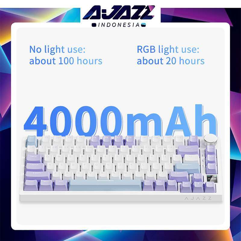 Promo Ajazz Ak820gts Pro Trimode Keyboard With Led Screen Gasket ...