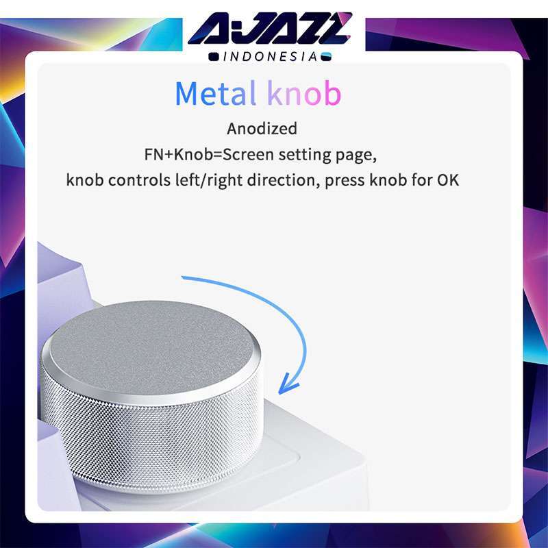 Promo Ajazz Ak820gts Pro Trimode Keyboard With Led Screen Gasket ...