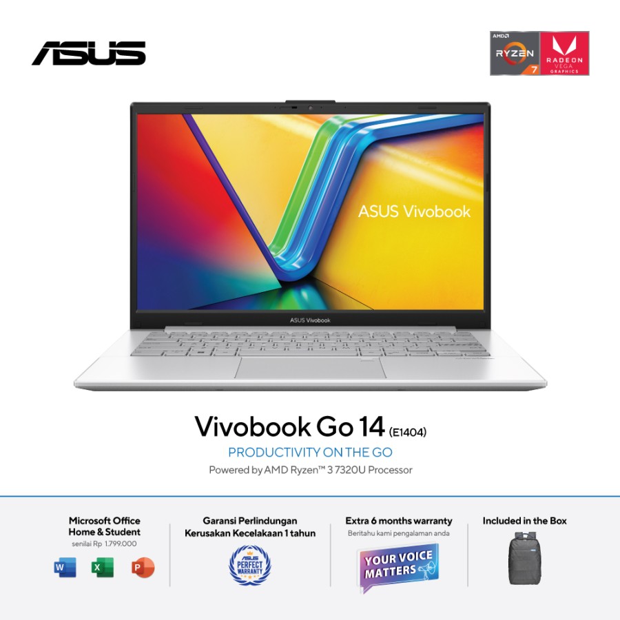 Promo Asus E1404fa-fhd556 Notebook - Cool Silver ( R5-7520u / 8gb ...