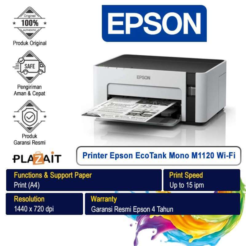 Jual Printer Epson Ecotank Monochrome M1120 Wi-fi Di Seller Pt ...