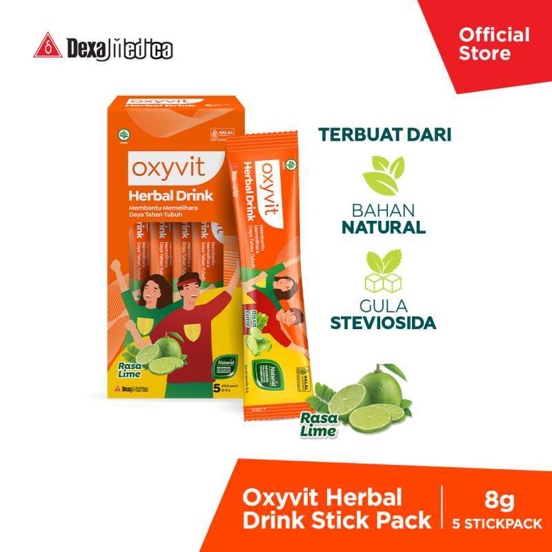 Promo Oxyvit Herbal Drink Stickpack Rasa Lime Untuk Daya Tahan Tubuh ...