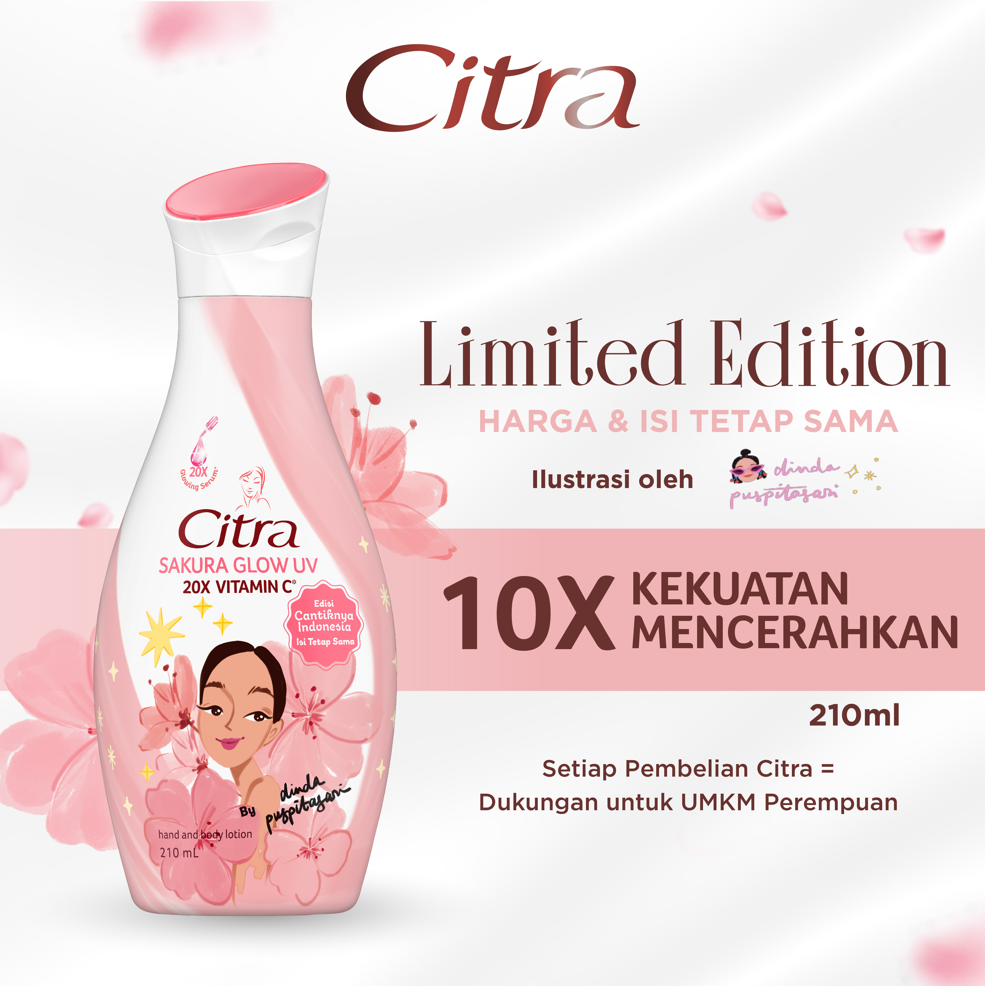 Promo Citra Hand And Body Lotion Sakura Glow Uv [210 Ml] Diskon 28% Di Seller Unilever Store ...
