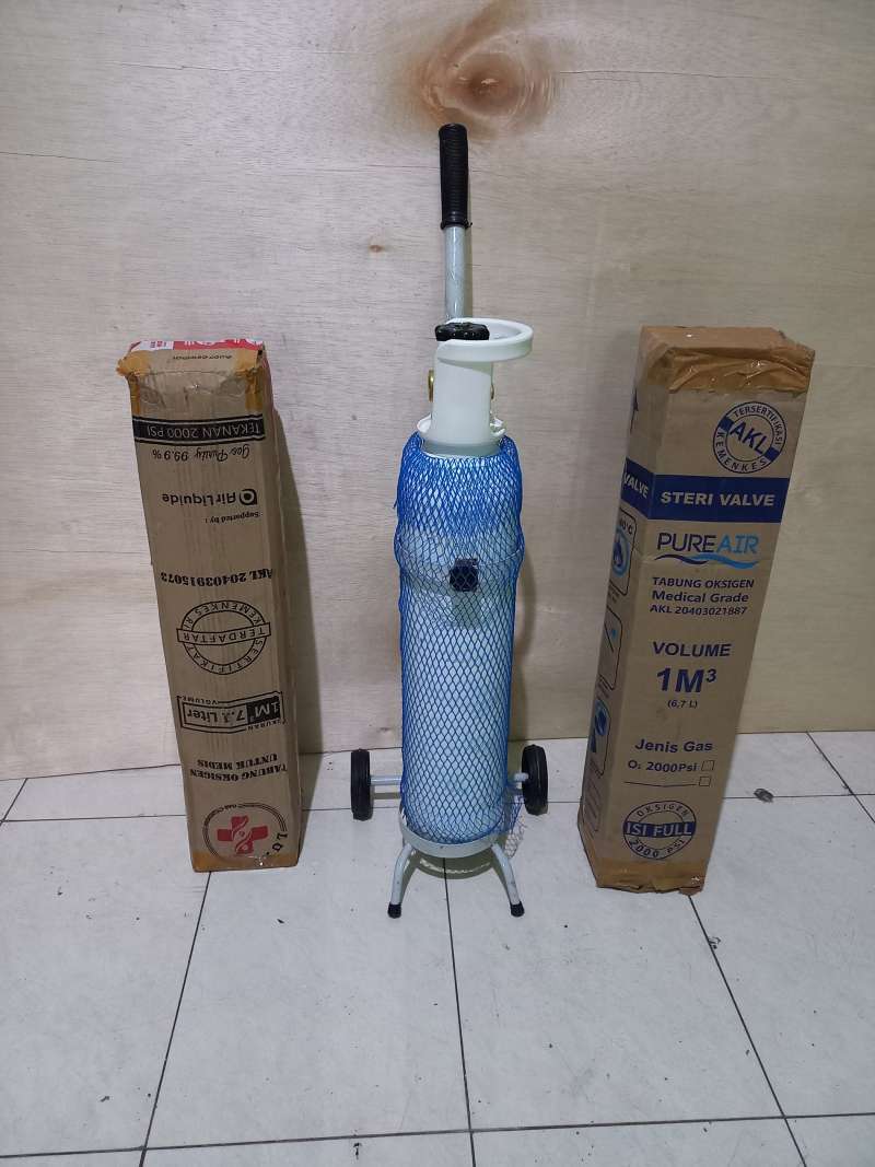 Jual TABUNG OKSIGEN 1M3 LENGKAP KOMPLIT - TABUNG+ISI+TROLI di Seller PROWARE - Pajang, Kota ...