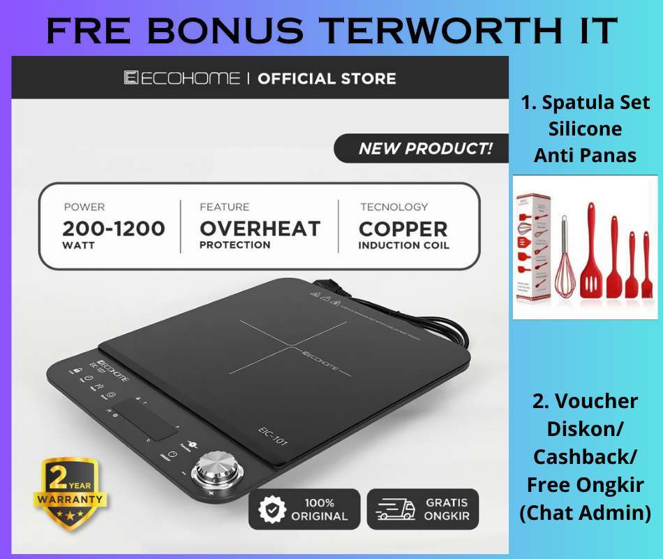 Promo Ecohome Induction Cooker Eic-101 Smart Kompor Induksi Listrik Low ...