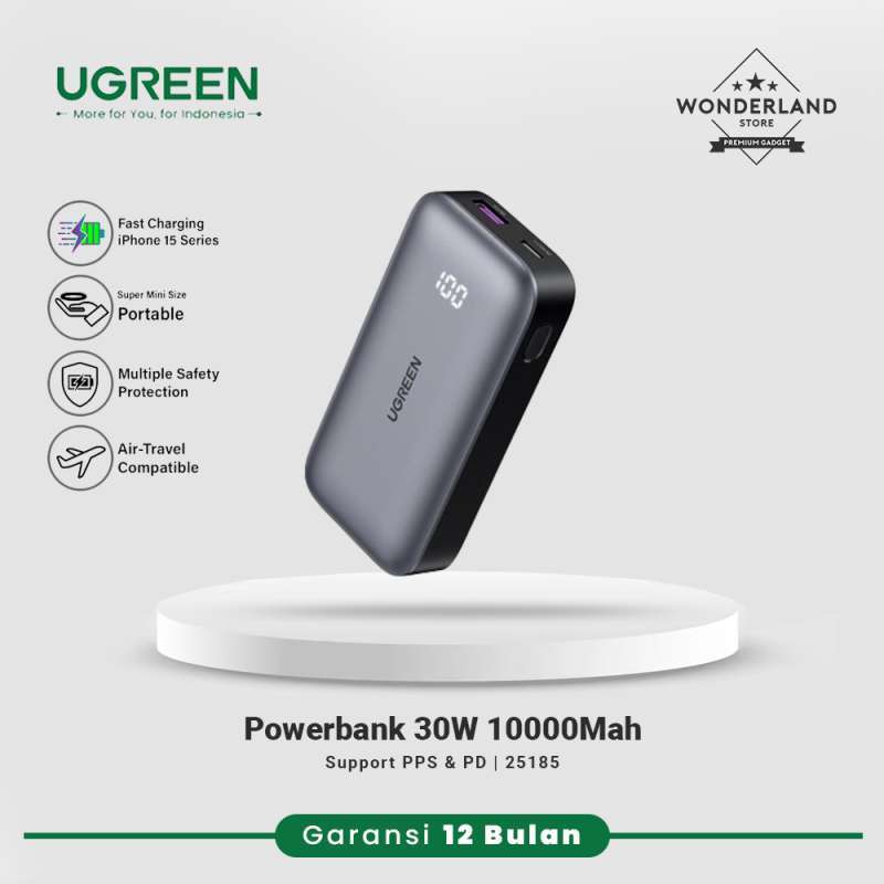 Promo Ugreen Powerbank 30w Usb-c Pd Pps 10000mah Support Super Fast Charging Diskon 54% Di ...