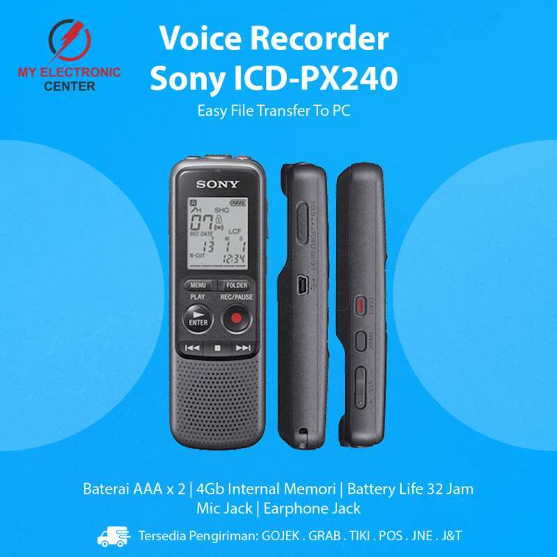 Promo Sony Icd-px240 Voice Digital Recorder - Alat Perekam Suara Diskon ...