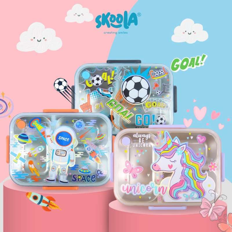 Promo Skoola Kotak Bekal Lunch Box Tempat Makan Stainless Steel Anak ...